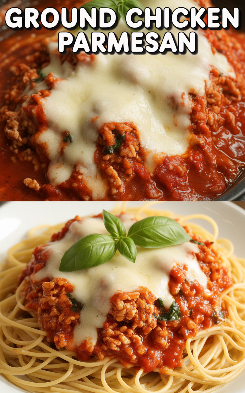30-Minute Skillet Sensation: A Lighter, Saucy Ground Chicken Parmesan ...