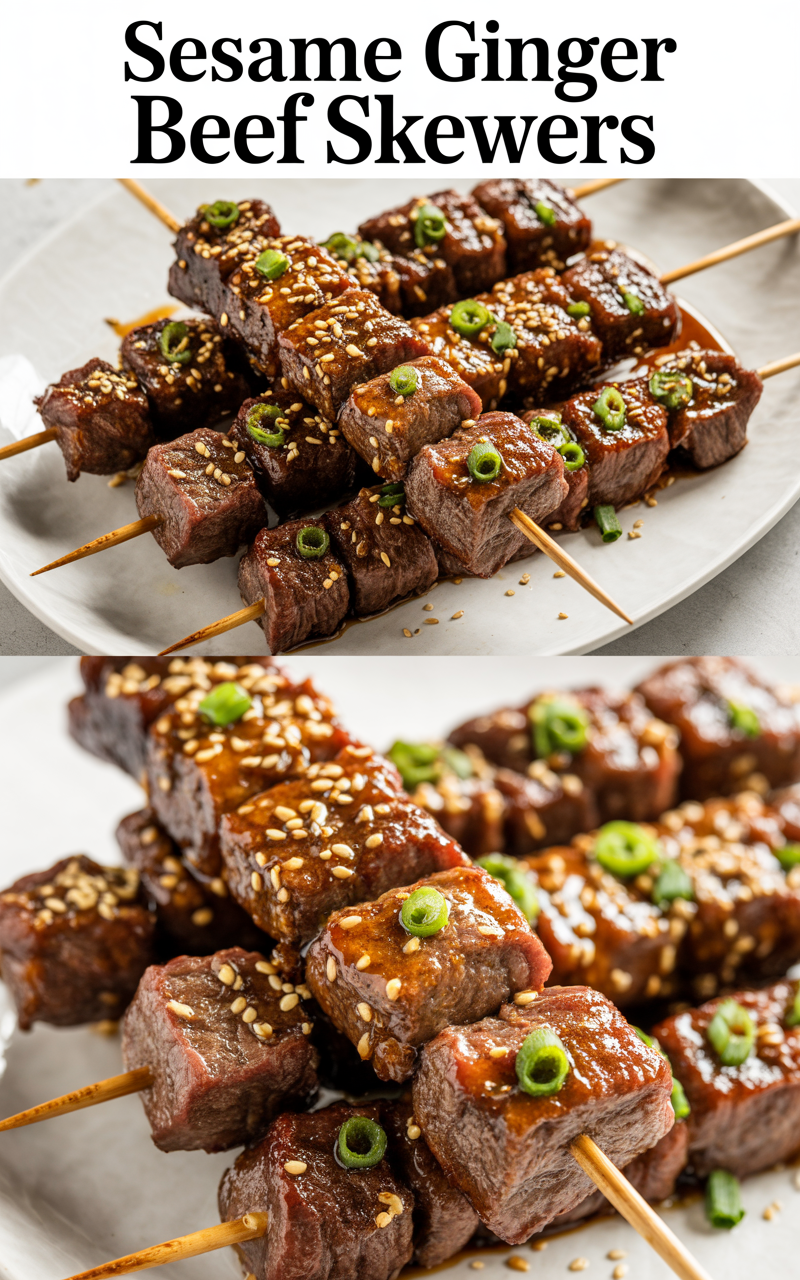 Sesame Ginger Beef Skewers: Bold Asian Flavors on a Stick - Thrifty ...
